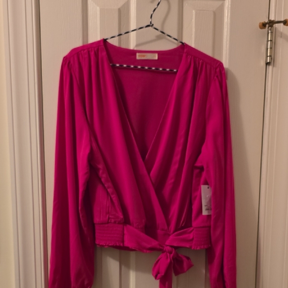 Intempo | Tops | Intempo Brand Womens Junior Plus Size Pink Wrap Top ...